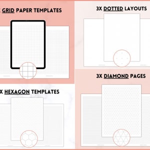 POCKET Planner Printable, Grid, Line, Dot Paper, Note-taking Templates ...