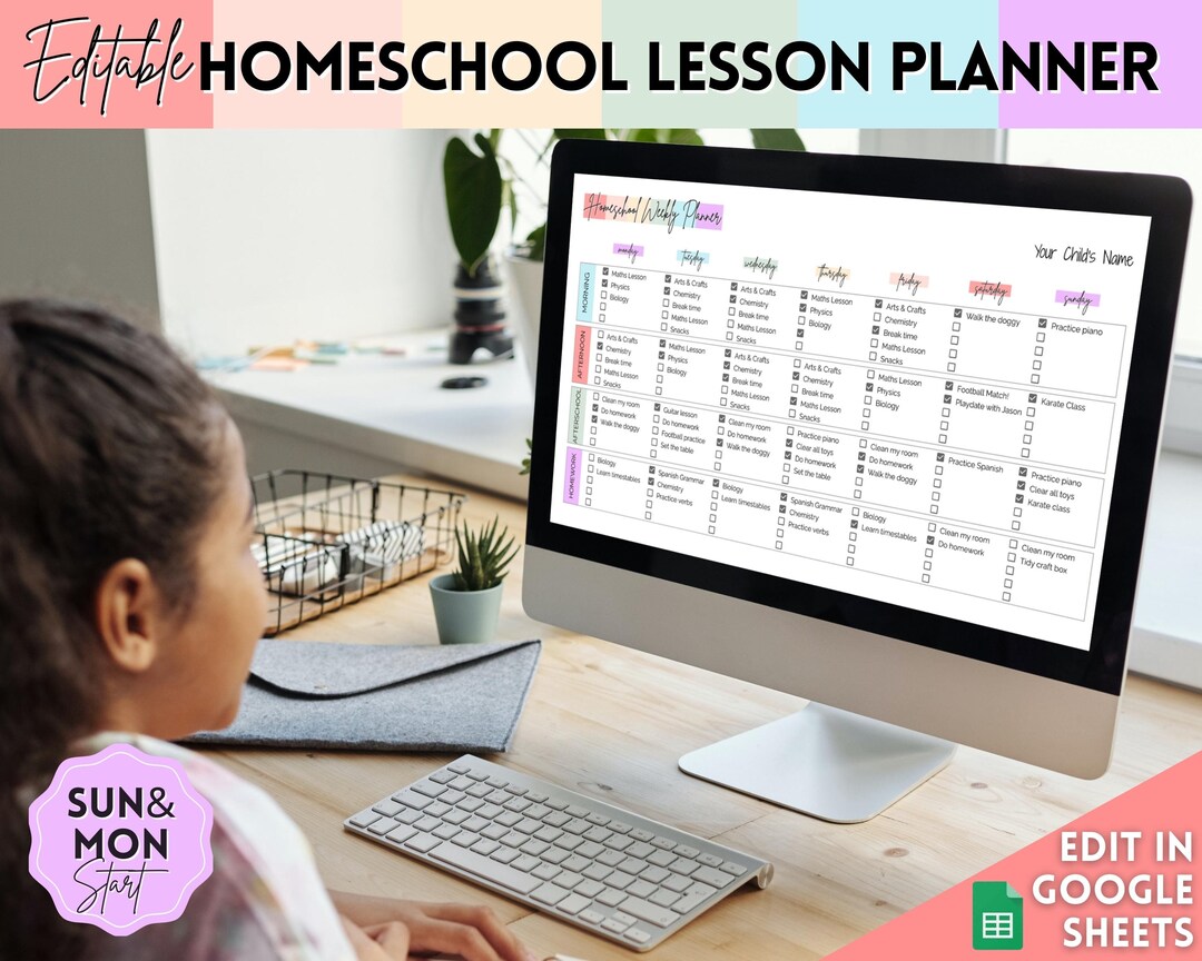 EDITABLE Lesson Plan Template, Weekly Lesson Planner Spreadsheet ...