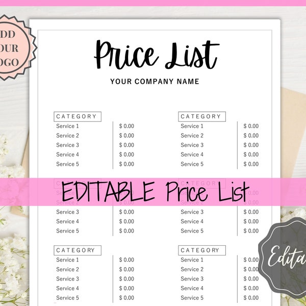 Embroidery Price Sheet - Etsy