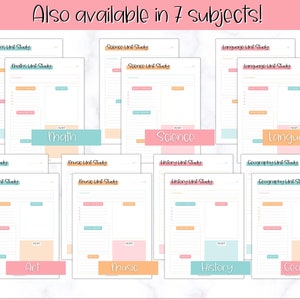 Unit Study Planner, Printable Homeschool Planner Template, Home School ...