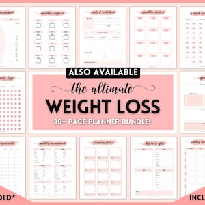 30 Day Weight Loss Tracker, 30 Day Challenge, Weightloss Journal ...