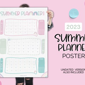 Kids Summer Calendar, 2023 Summer Poster, Summer Countdown, Printable ...