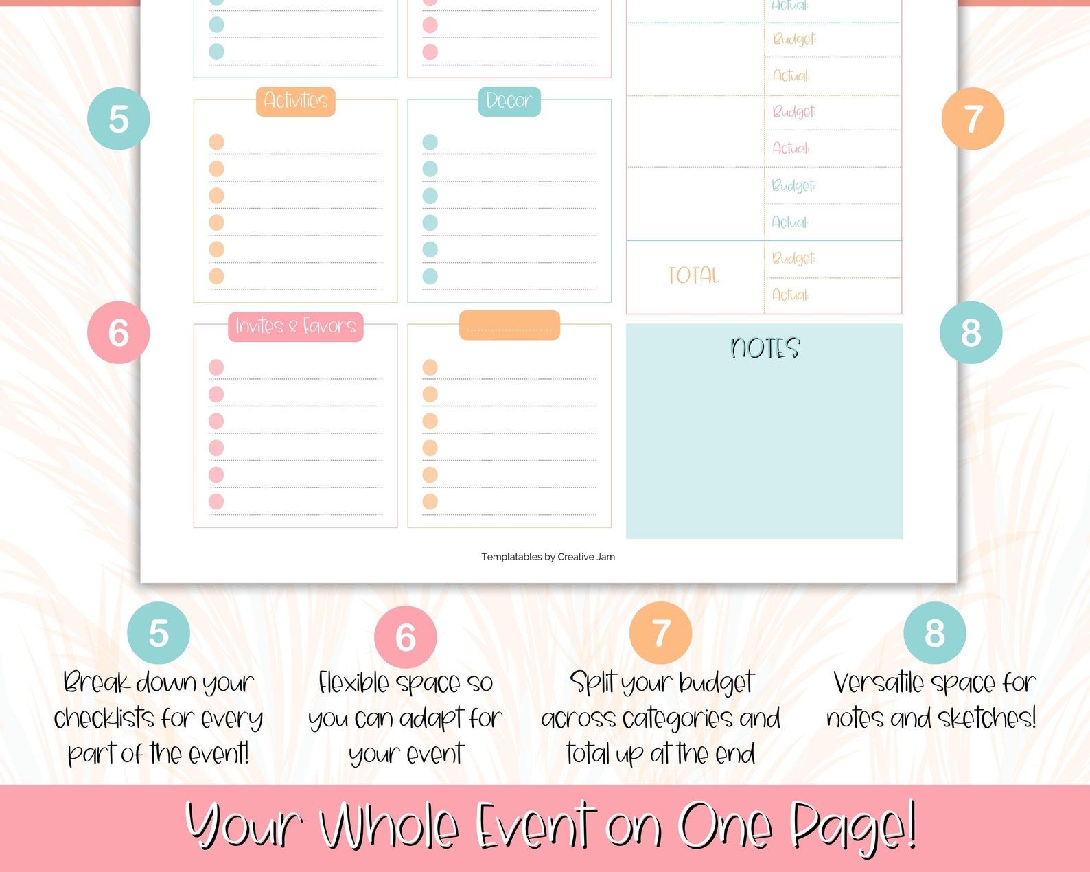 Printable Event Planner Template Party Planner Birthday - Etsy