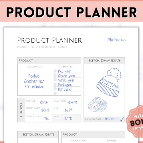Printable Product Planner Business Startup Planner - Etsy