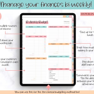 Digital Biweekly Budget Planner, DIGITAL Planner, Budget by Paycheck ...