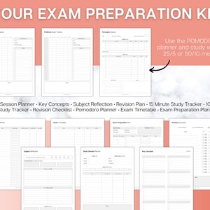Student Planner Printable BUNDLE, 40+ Pg Study Planner, Academic ...