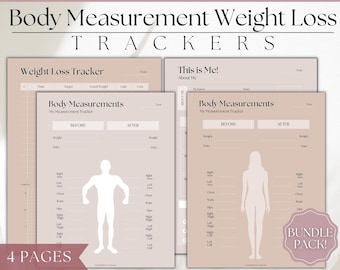 Body Measurement Tracker, Before and After, Weight Loss, Progress ...