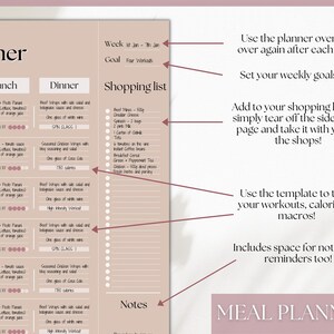 Boho Meal Planner Printable BUNDLE, Weekly Food Diary, Meal Tracker ...