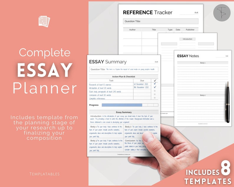 Essay Planner Printable BUNDLE for Students Essay Writing - Etsy