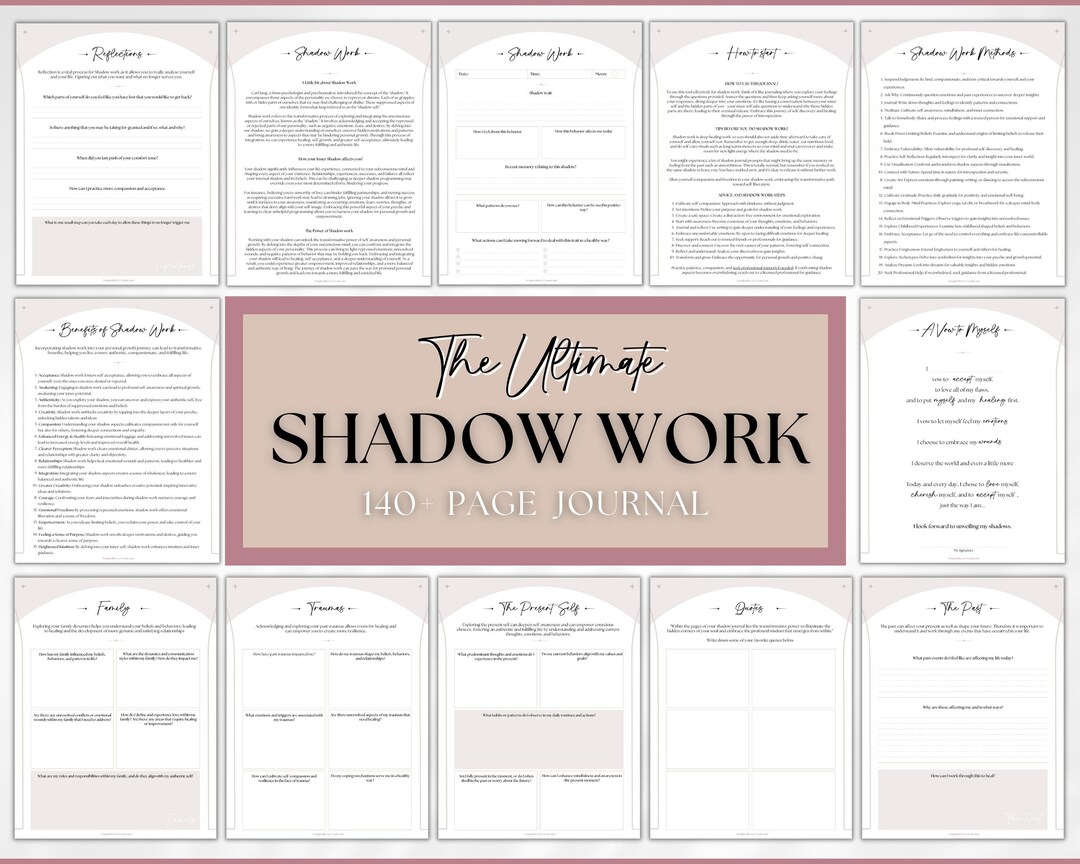Shadow Work Journal Pages, 100+ Shadow Work Journal Prompts, Printable ...