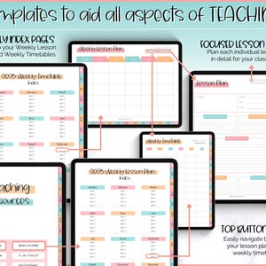 Academic Planner, 2024 2025 Digital Teacher Planner, Lesson Plan ...