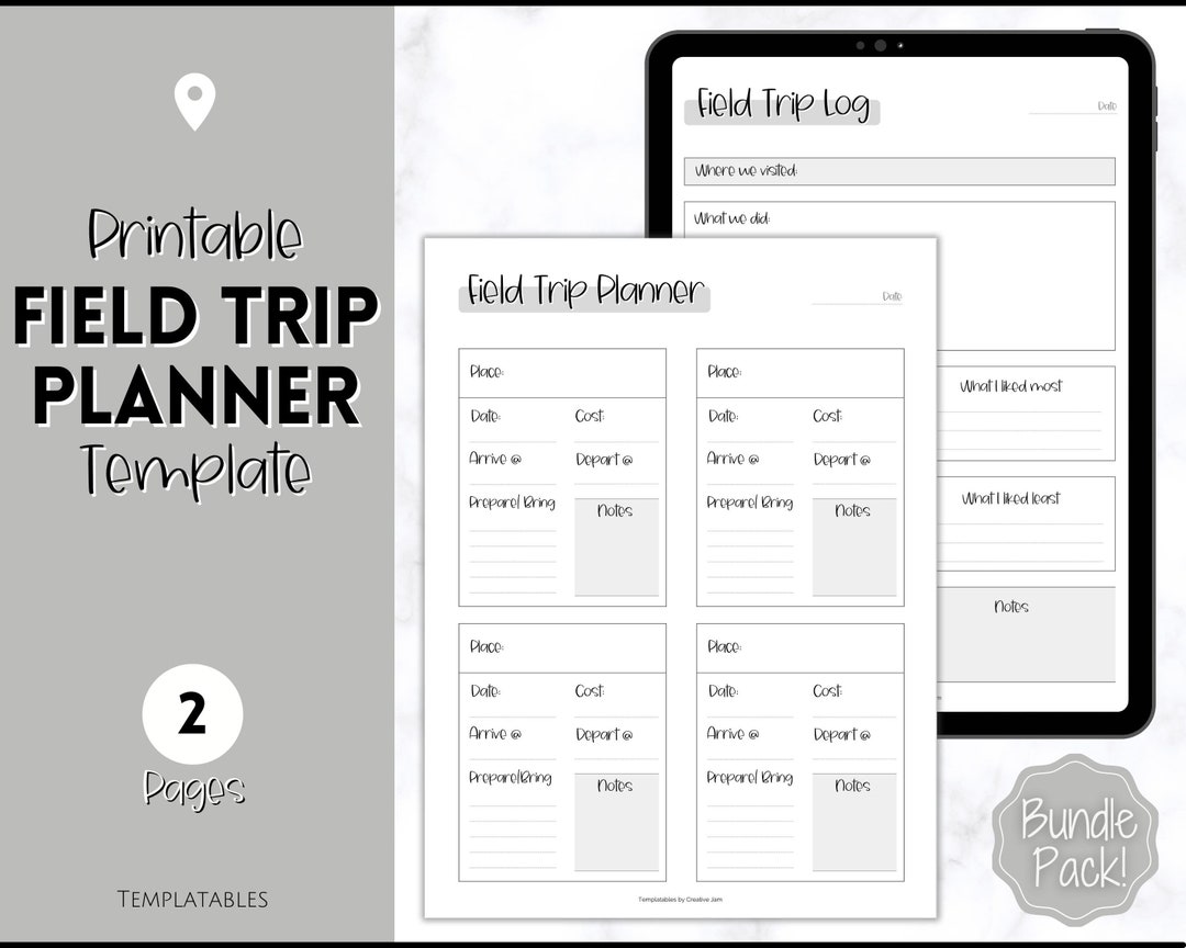 Field Trip Planner BUNDLE, Printable Field Trip Log, Homeschool Planner ...