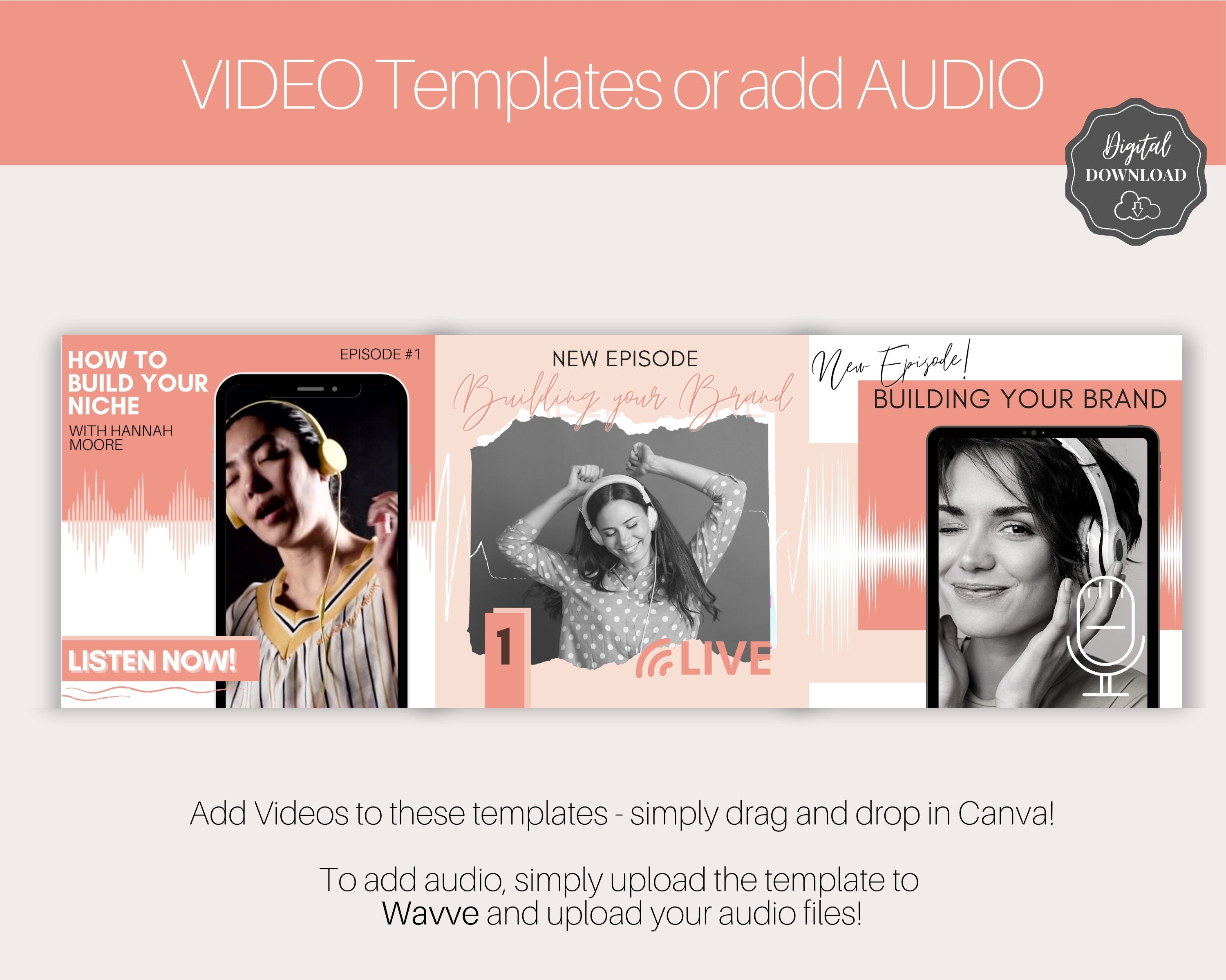 Canva Instagram Templates Podcast Posts. Template Pack. | Etsy