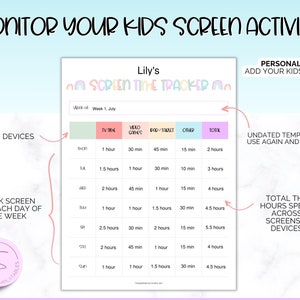 Editable Screen Time Checklist BUNDLE, Screentime Rules, to Do List for ...