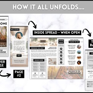 Airbnb Welcome BROCHURE Template, Editable TRIFOLD Guide, Guest Book ...