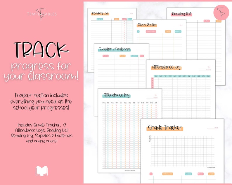 50pg TEACHER Planner Printable BUNDLE Homeschool Teacher - Etsy