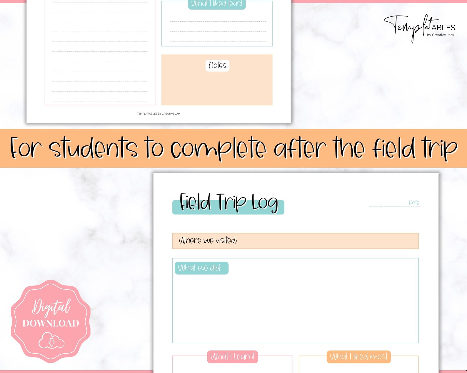 Field Trip Planner BUNDLE, Printable Field Trip Log, Homeschool Planner ...