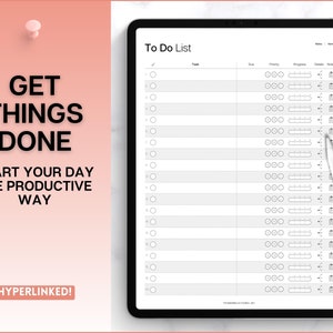 Digital to Do List, Hyperlinked to Do List for Digital Planners ...
