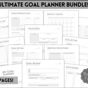 Goal Journal BUNDLE, 2024 Goals Planner, SMART Goal Setting Kit, New ...