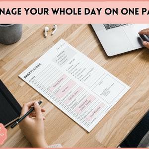 EDITABLE 24 Hour Daily Planner Template, Hourly Planner, to Do List ...