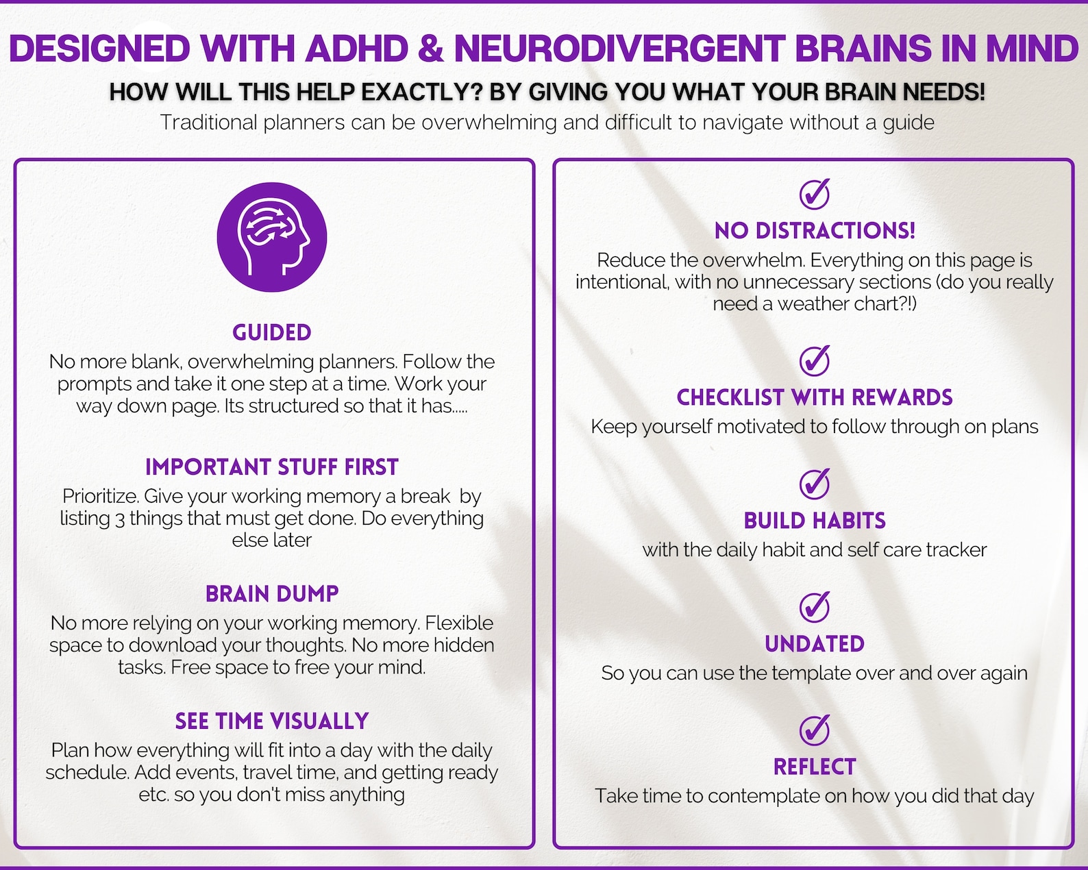 Onenote Planner, ADHD Digital Planner, Neurodivergent Adults, Brain ...