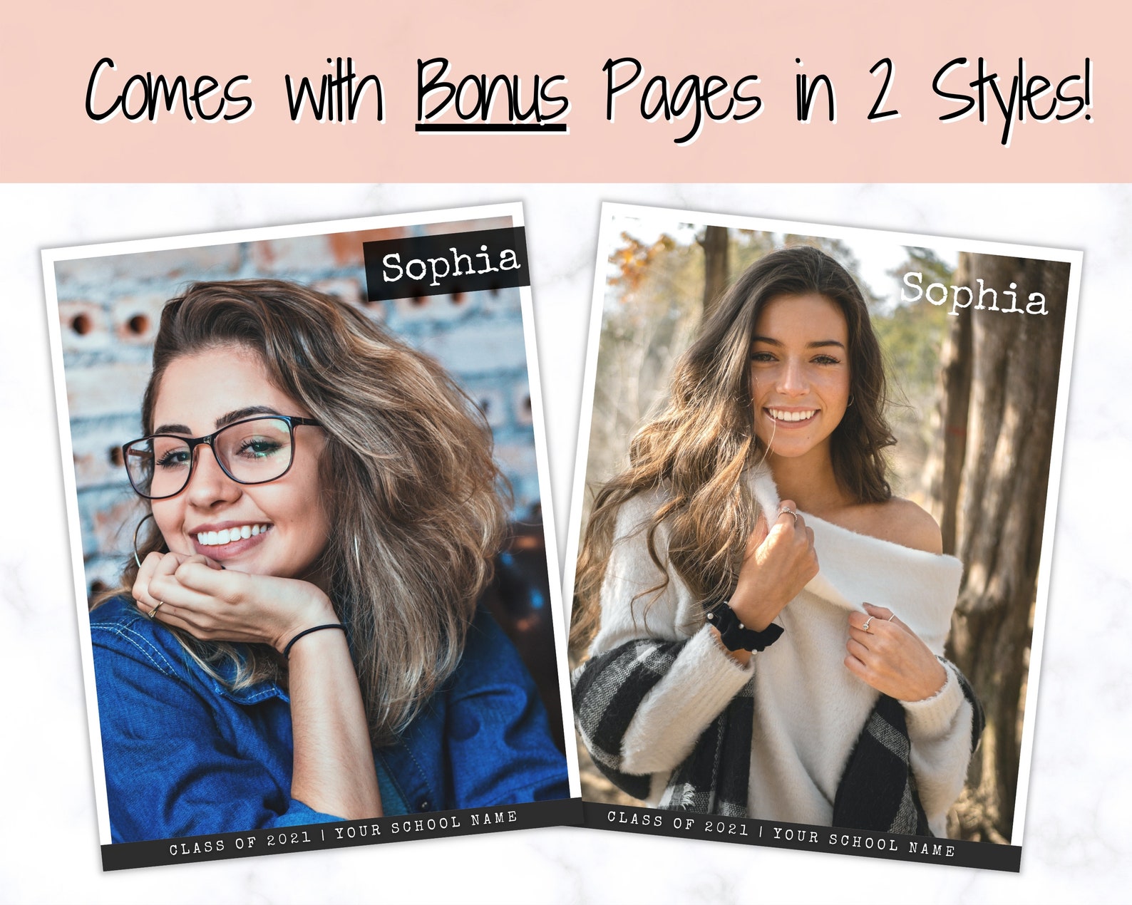 Yearbook AD Template Senior & High School Graduation Grad | Etsy