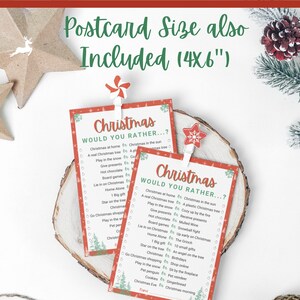 Christmas Party Game. Holiday Games Printable, Would You Rather ...