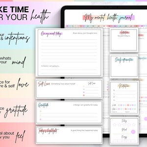 Digital Mental Health Journal, Self Care Digital Planner, Therapy ...