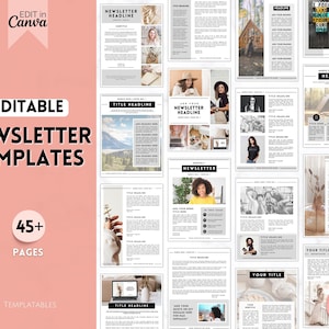 EDITABLE Newsletter Template, 45+ Canva Templates, Monthly, Real Estate ...