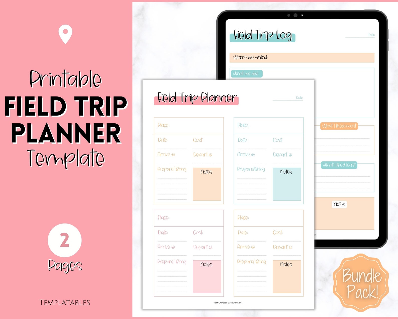 Field Trip Planner BUNDLE Printable Field Trip Log - Etsy