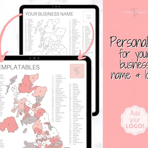 EDITABLE UK Sales Map, Business Postcode Sales Map, Color in Map, Etsy ...