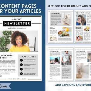 EDITABLE Newsletter Template, 45+ Canva Templates, Monthly, Real Estate ...