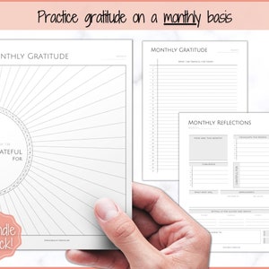 Gratitude Journal Printable BUNDLE Mindfulness Log Gratitude - Etsy