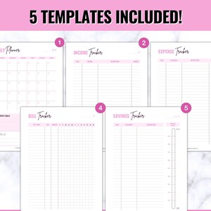 Income and Expenses Tracker BUNDLE, Savings Tracker, Budget Planner ...