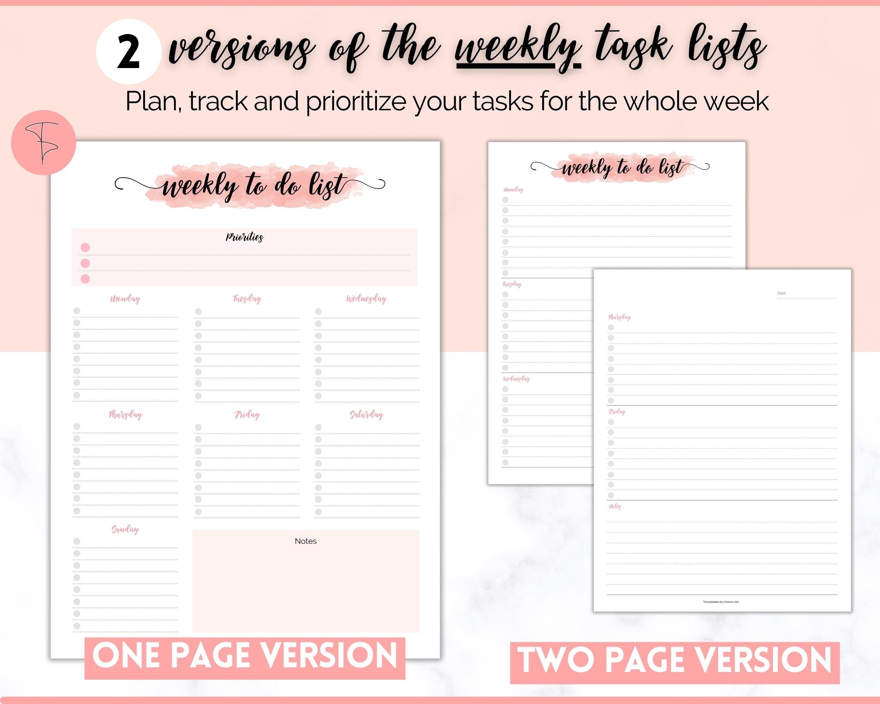 EDITABLE Brain Dump Template BUNDLE, to Do List Printable, ADHD Daily ...