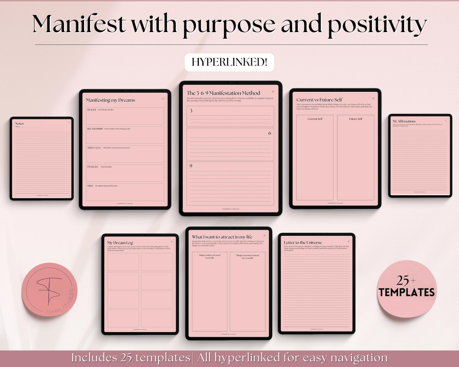 Law of Attraction Planner, Digital Manifestation Journal, Goodnotes ...