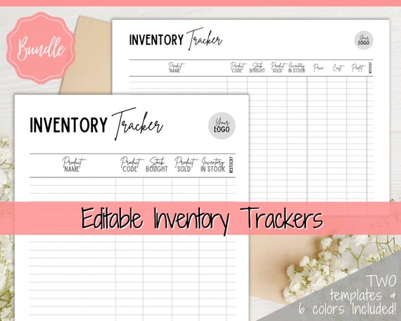 EDITABLE Inventory Tracker Small Business Inventory | Etsy UK