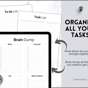 Task Triage, to Do List Printable, Brain Dump Template, Task Checklist ...