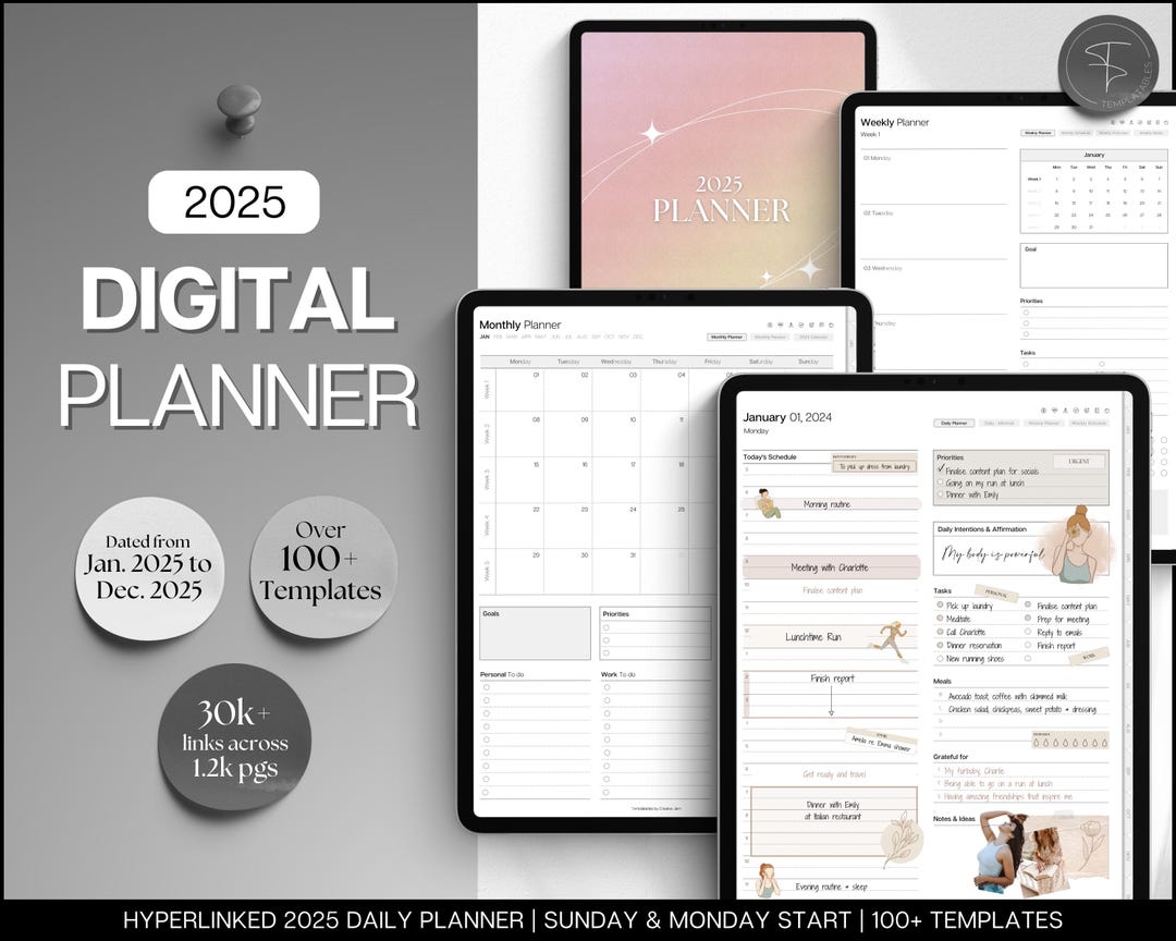 Ultimate Digital Planner, 2025 Goodnotes Planner, Daily Weekly, Monthly ...