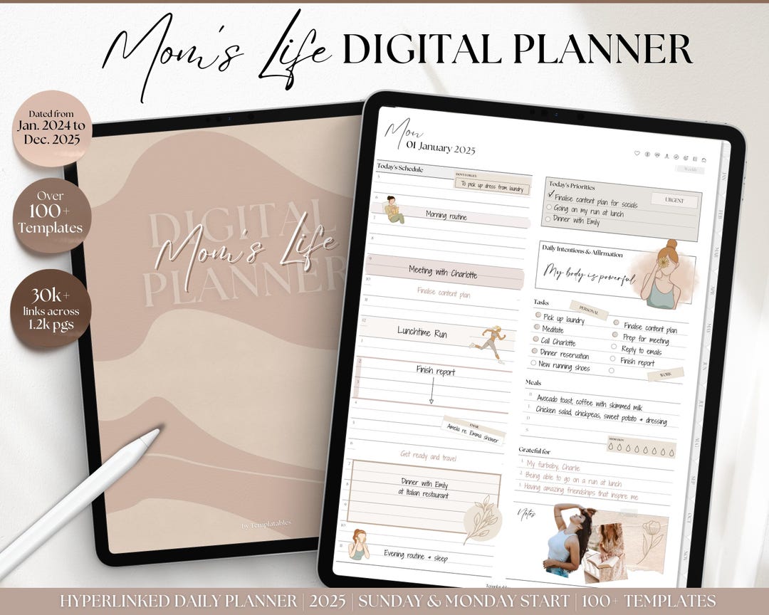 2025 Mom Life Digital Planner, MOM Digital Planner, Busy Mom, Goodnotes ...