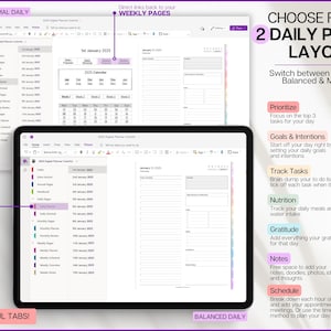 2025 Onenote Digital Planner, COLORFUL Onenote Template, Daily, Weekly ...
