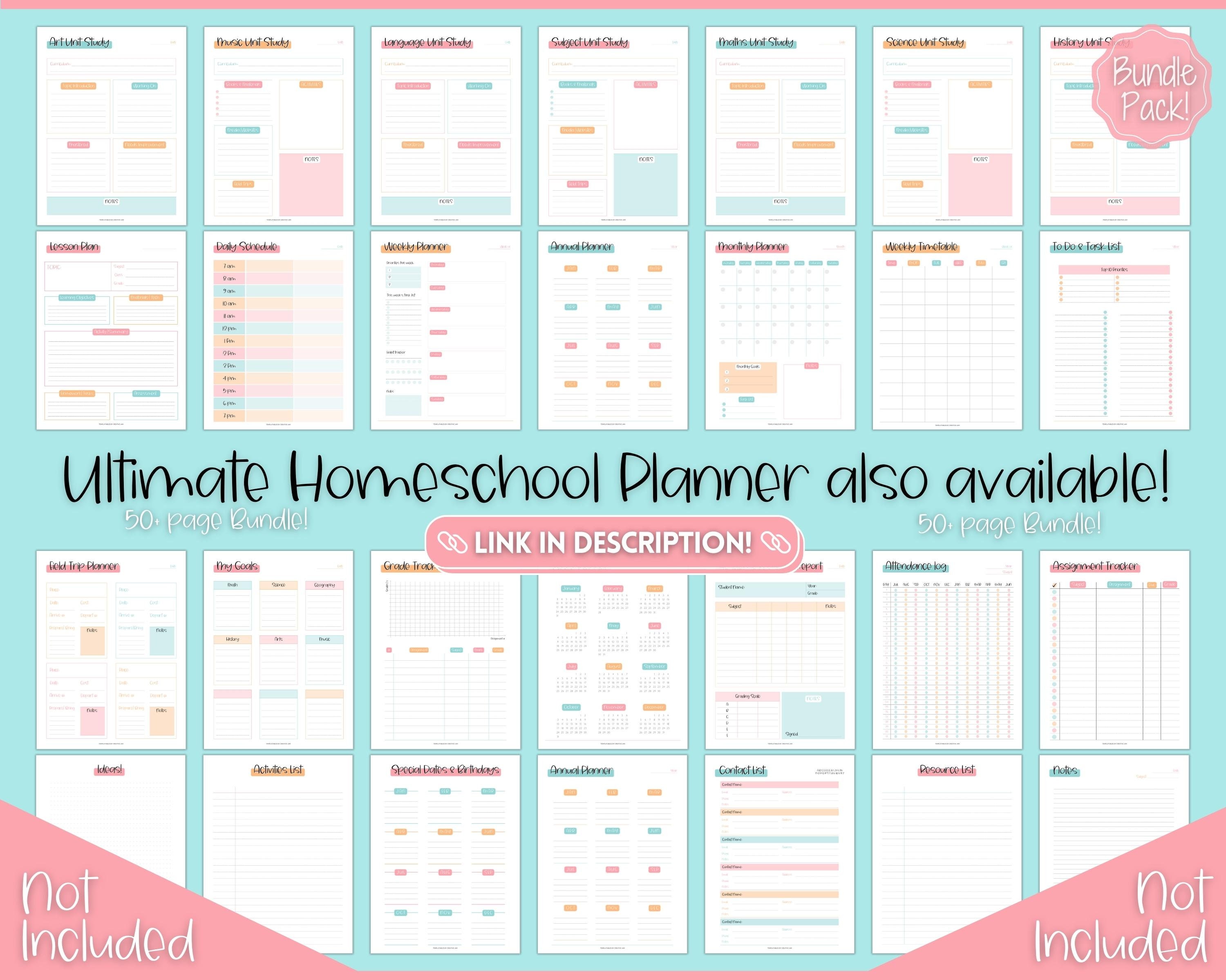 Attendance Tracker Sheet, Attendance Record, Printable Log, Homeschool ...