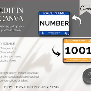 Editable Race Bib Templates, 7 Running Race Bib Templates Included ...