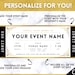 Event Ticket Template EDITABLE DIY Event Printable Surprise - Etsy UK