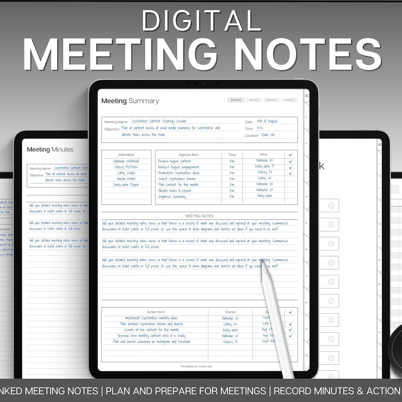 Note Taking Organizer - Etsy