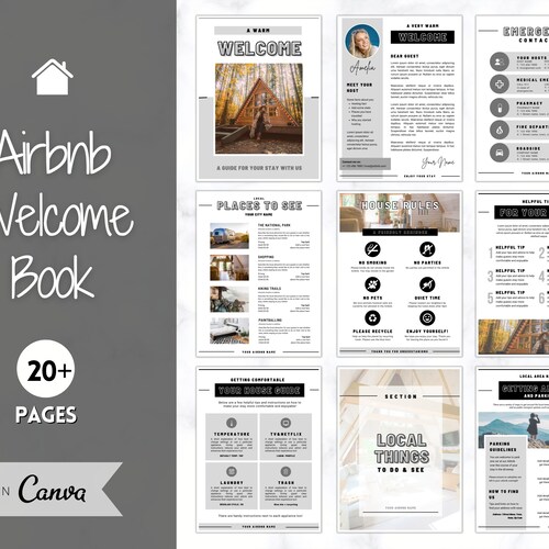 VRBO Welcome Book Template Editable Canva Welcome Guide - Etsy