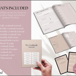 Printable Gratitude Journal BUNDLE Mindfulness Log, Gratitude Template ...