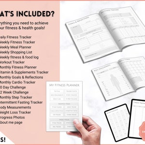 Fitness Planner, Weight Loss Tracker, BUNDLE, Workout Planner Fitness ...