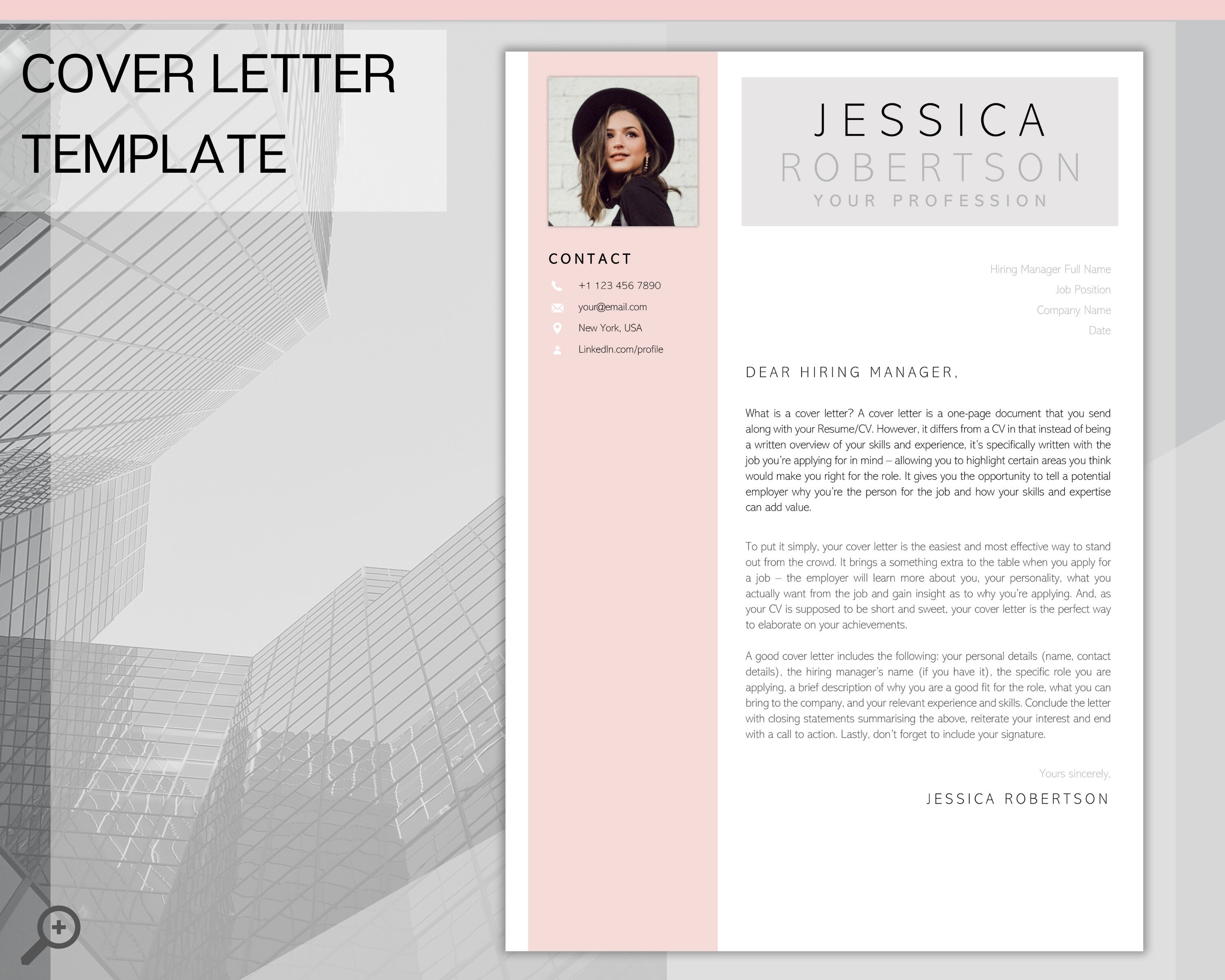 2 Page Resume Template Word. CV Template Professional, CV Design ...