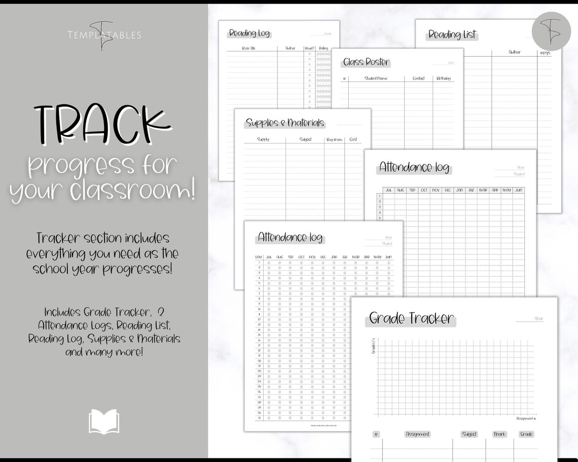 TEACHER Planner Printable 50 Pg BUNDLE Homeschool Teacher - Etsy